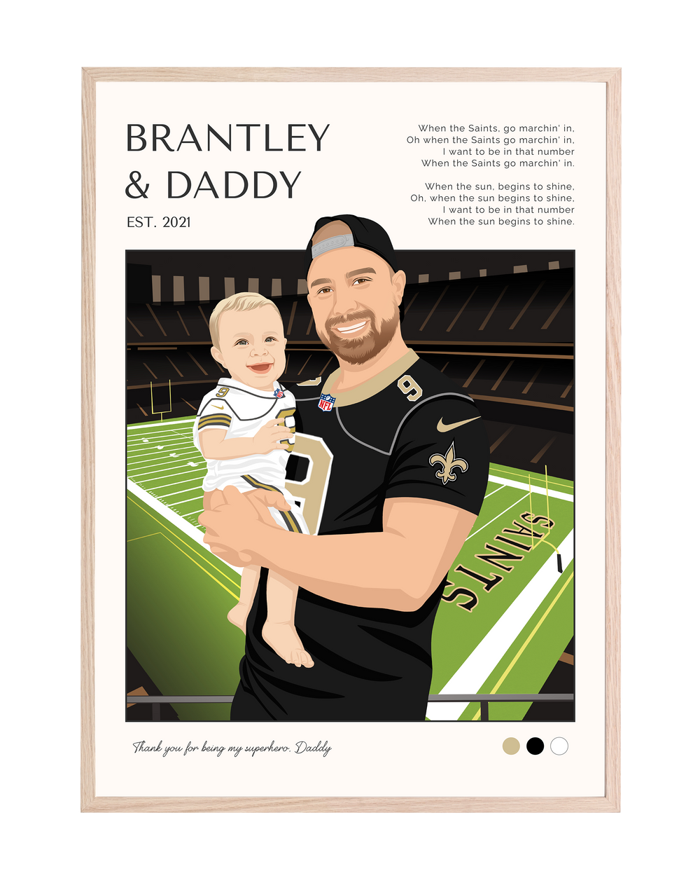 Daddy & Me Custom NFL Football Poster